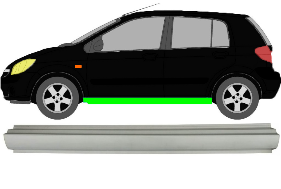 Schweller für Hyundai Getz 2002–2010 links, 104,00