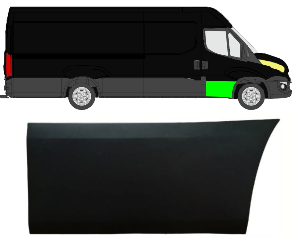Reparaturblech für Iveco Daily 2014–2021 rechts, 112,00