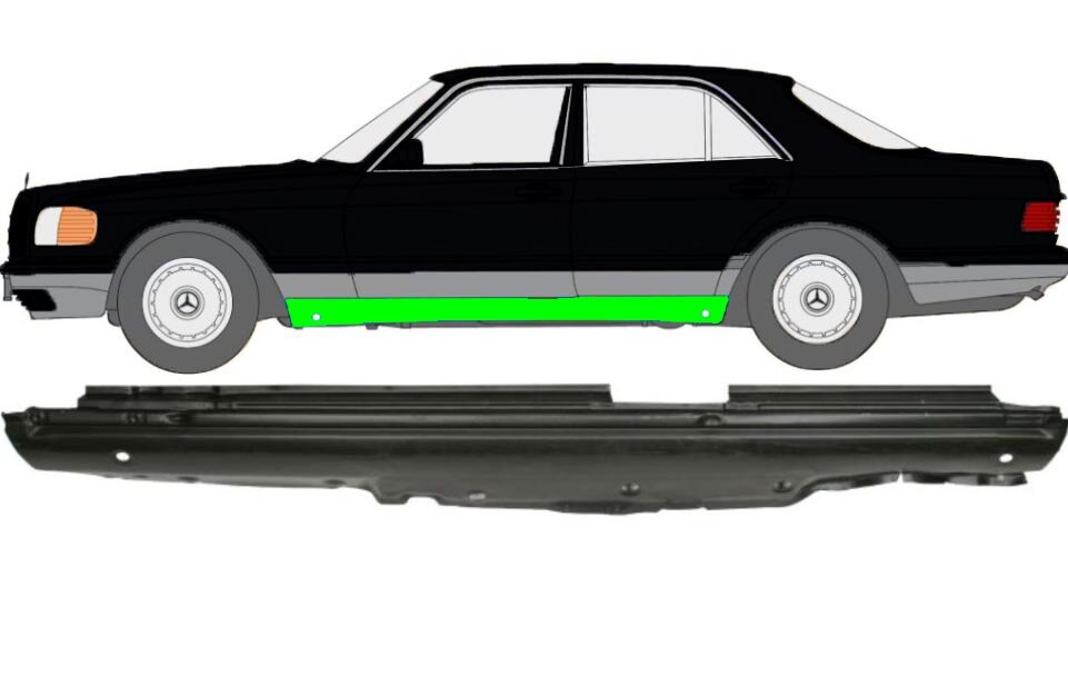 Schweller für Mercedes S – Klasse W126 1979 – 1991 links, 152,00