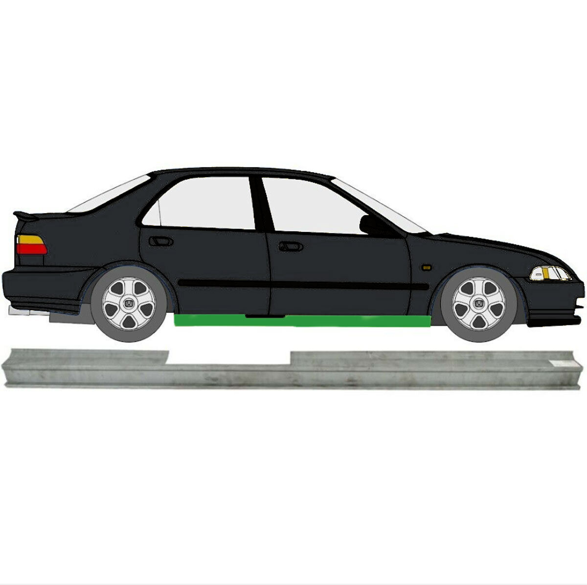 Schweller für Honda Civic EG9/EH9 1991–1995 rechts, 125,00