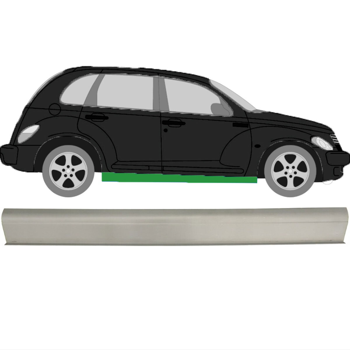 Schweller für Chrysler PT Cruiser 2000- 2010 rechts, 150,00