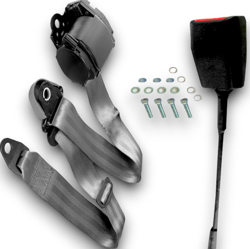 Sicherheitsgurt Gurt Dreipunkt 22 cm grau für Ford Taunus bis 81, 125,10