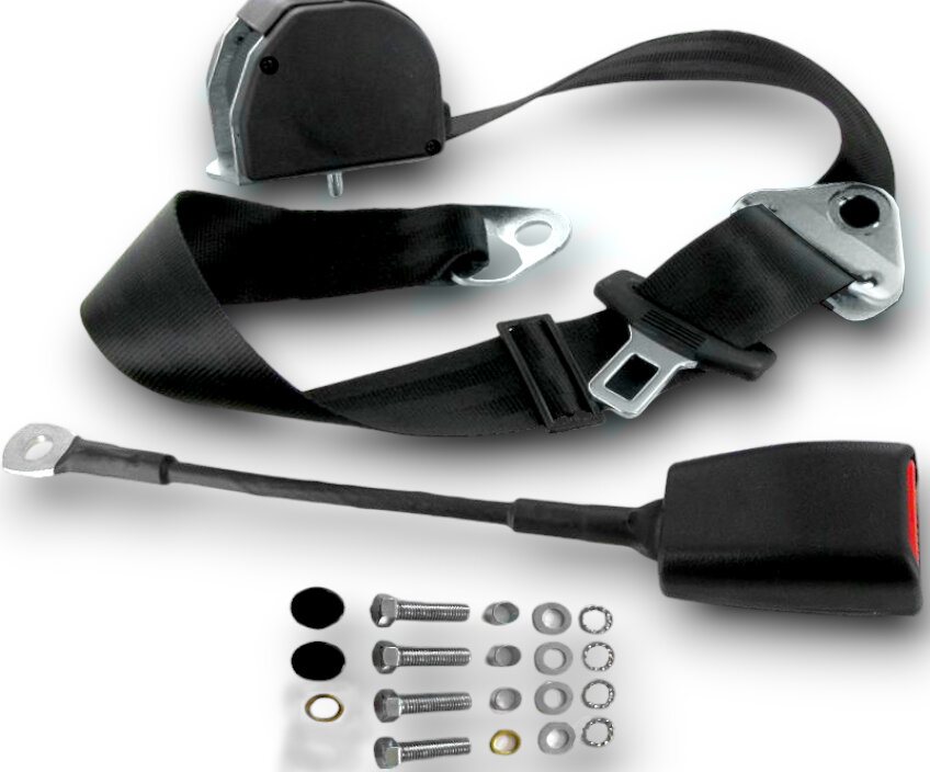 Dreipunkt Automatikgurt 22 cm Schwarz – SJS Carstyling, 125,10