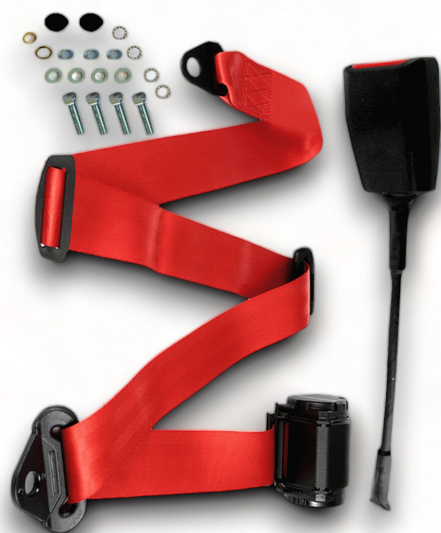 Dreipunkt Automatikgurt 16 cm Rot – SJS Carstyling, 125,10