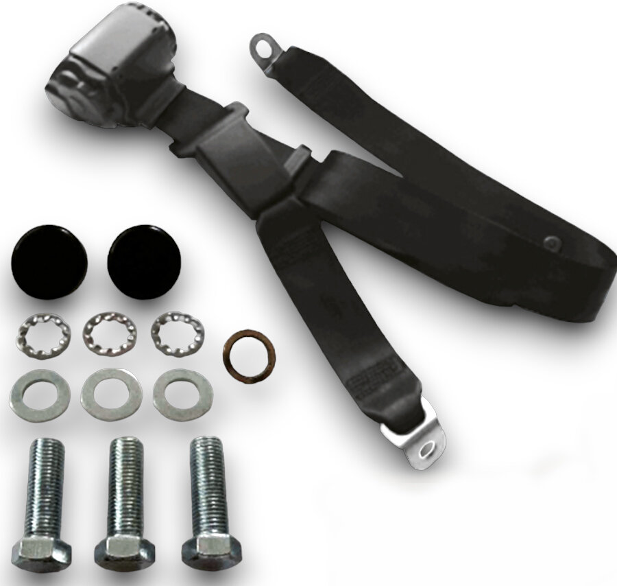 Dreipunkt Automatikgurt 30 cm Schwarz – SJS Carstyling, 125,10