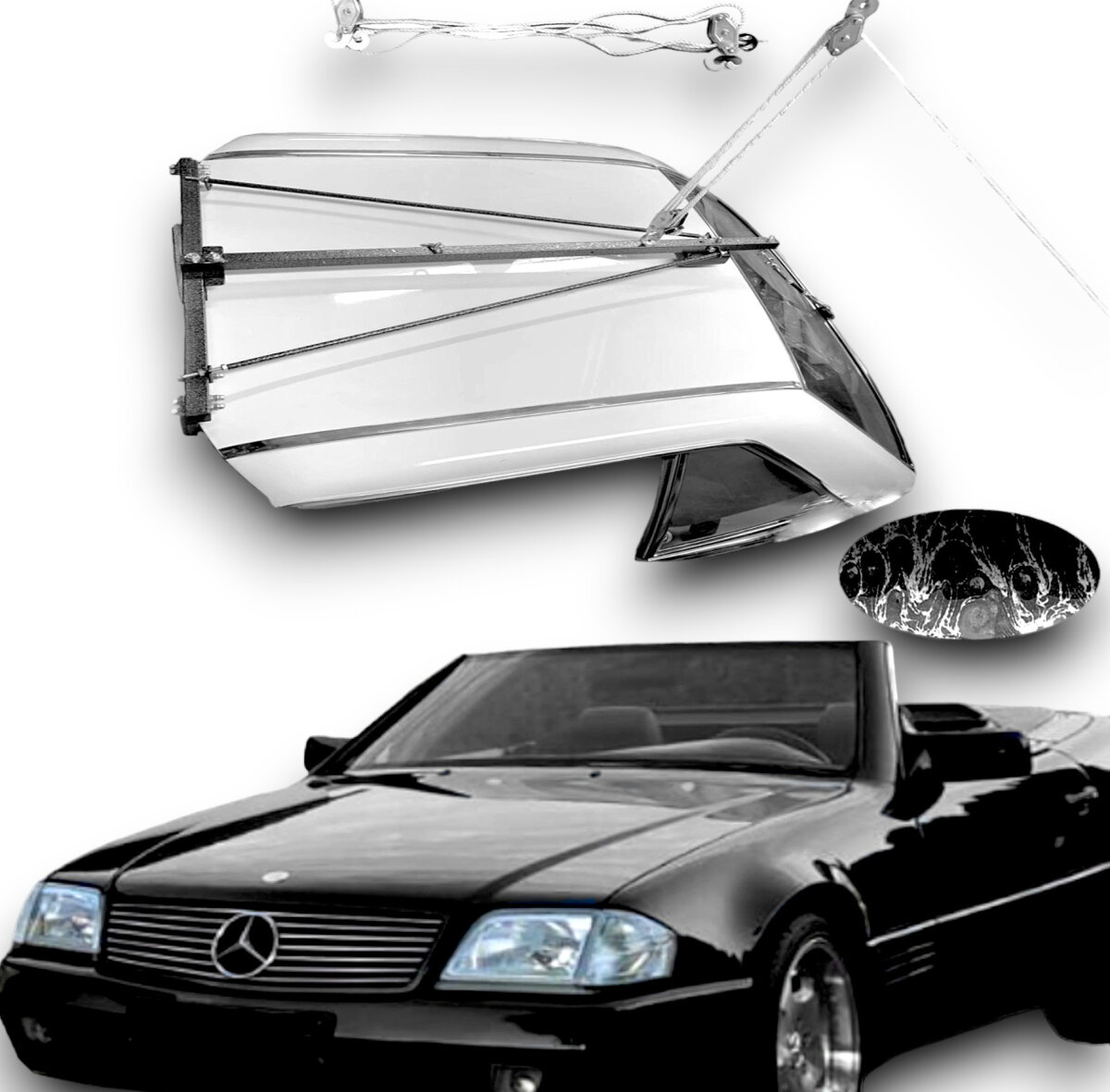Hardtop Deckenlift Garagenlift Hardtop lift für Mercedes Benz SL R129 ...