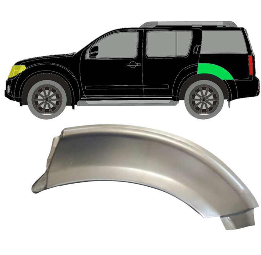 Radlauf Blech Oben Rad für Nissan Pathfinder 2004 - 2013 links, 123,49