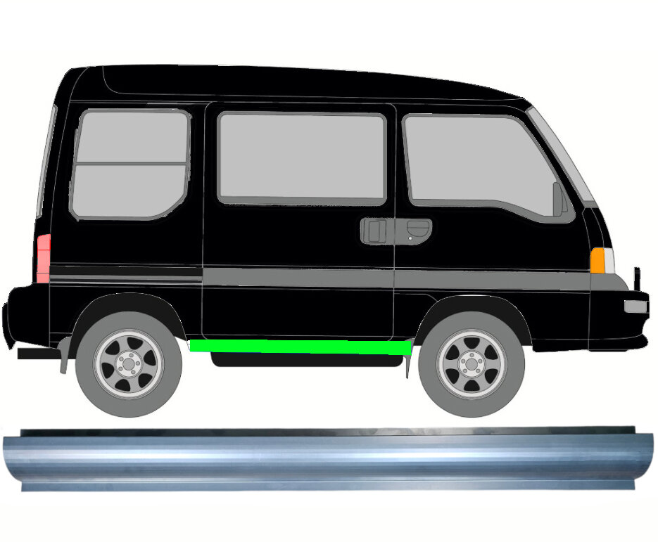 Schweller Blech für Subaru Sumo 1983 - 1993 symmetrisch, 178,17