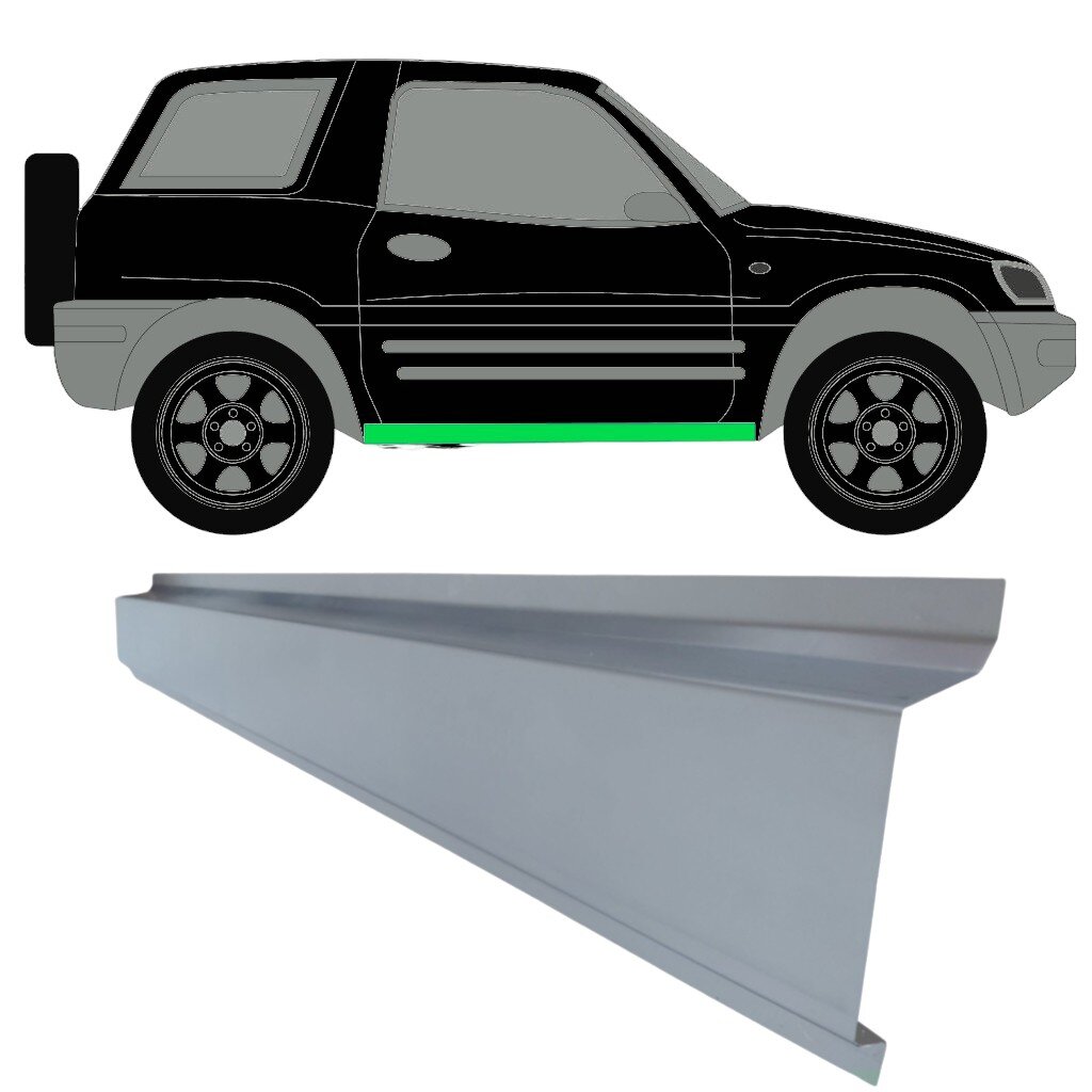 3 Tür Innen Schweller Blech für Toyota Rav4 1994 - 2000, 45,96