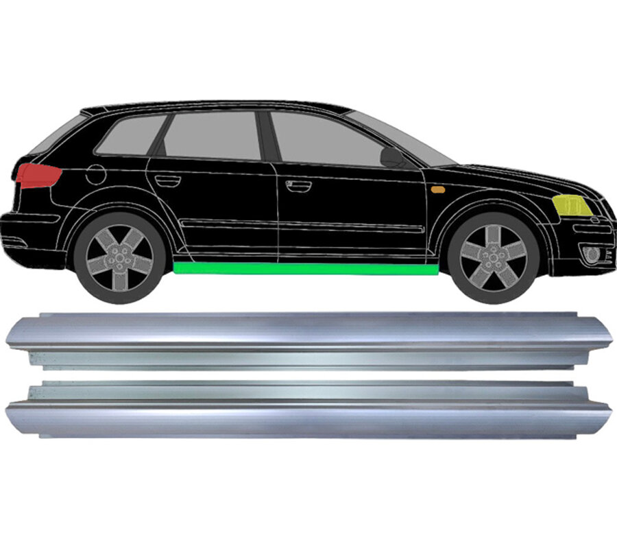 Schweller Blech Satz für Audi A3 8p 2003 - 2012 rechts & links, 207,60