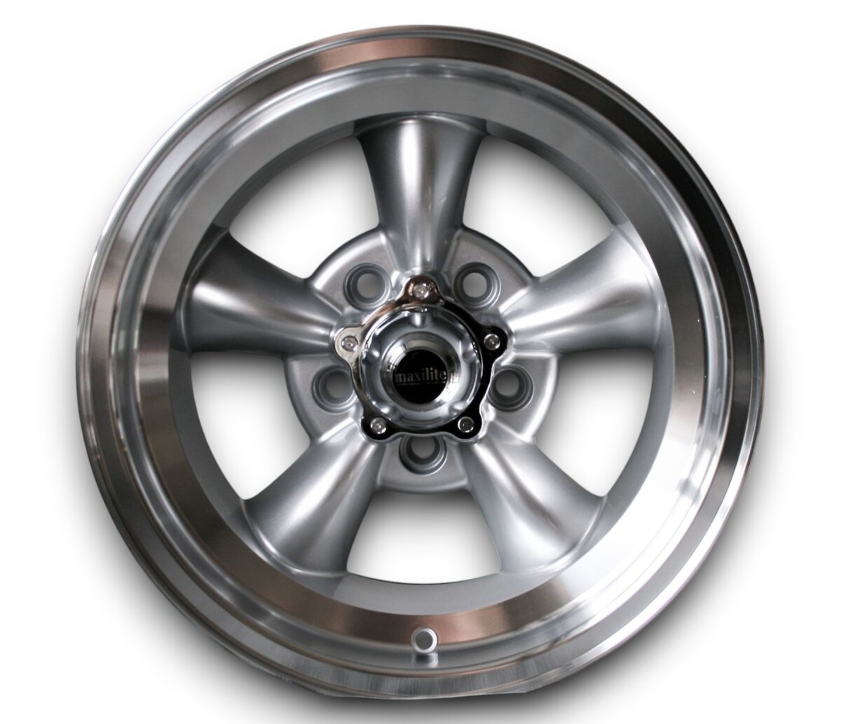 Torque Thrust style Leichtmetallfelgen silber für Chevrolet Chevelle ...