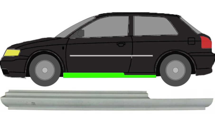Schweller für Audi A3 B3 3 Türer 1996–2003 links, 103,00